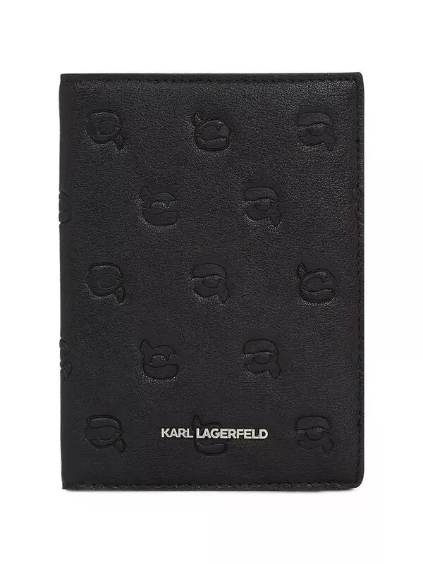 Karl Lagerfeld Karl Monogram Passport Case - Black