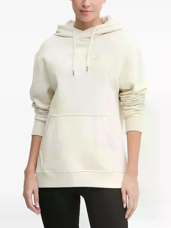 Asics Logo Detailed Hoodie - Neutrals