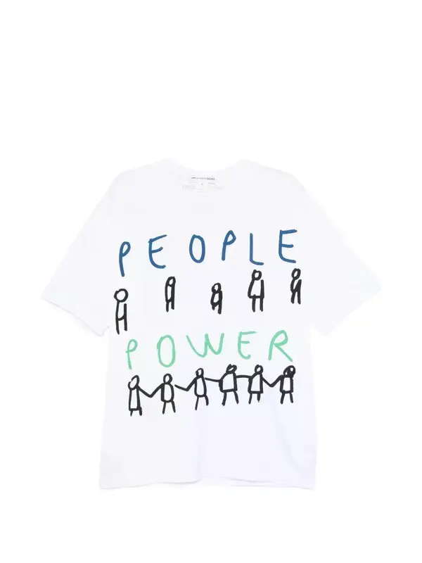 Comme Des Garçons Cotton Printed T-shirt - White
