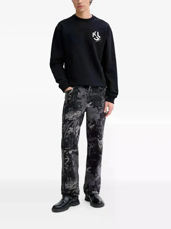 Karl Lagerfeld Monogram-patch Sweatshirt - Black
