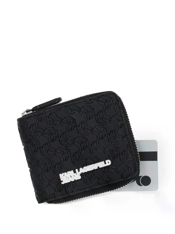 Karl Lagerfeld Embossed Zip Wallet