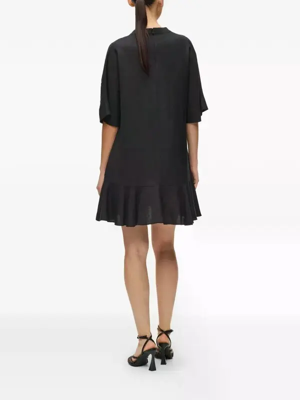 Karl Lagerfeld Ruffled-hem Shift Dress - Black