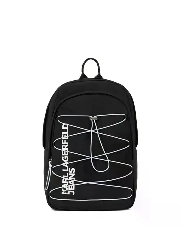 Karl Lagerfeld String Utility Backpack - Black