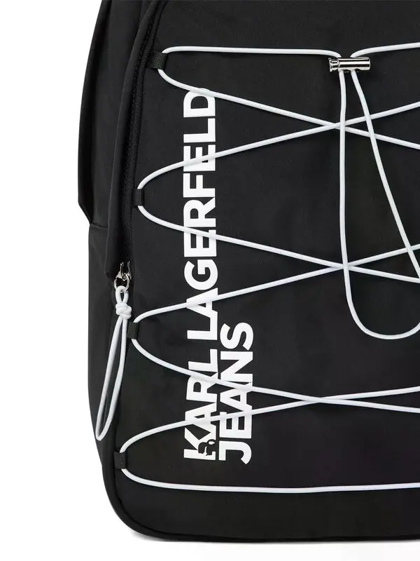 Karl Lagerfeld String Utility Backpack - Black