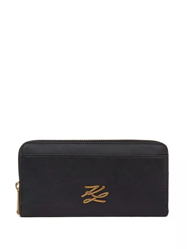 Karl Lagerfeld K/autograph Continental Wallet - Black