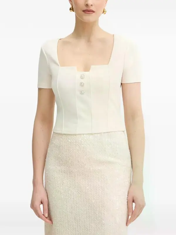 Guess Button-detail Top - Neutrals