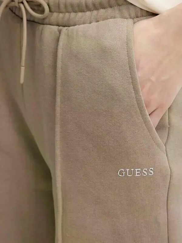 Guess Drawstring Wide-leg Track Pants - Neutrals
