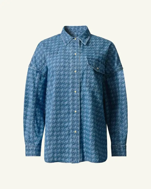 Perfect Moment Houndstooth Denim Shirt