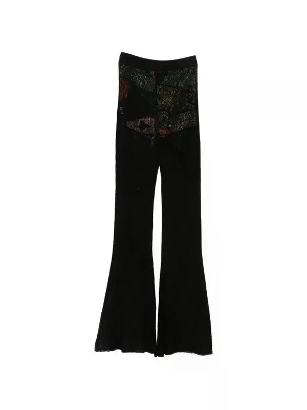 Etro Floral Flared Trousers - Black