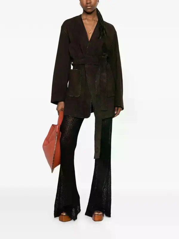 Etro Floral Flared Trousers - Black