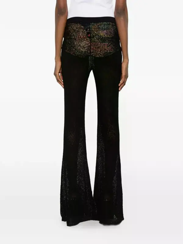 Etro Floral Flared Trousers - Black