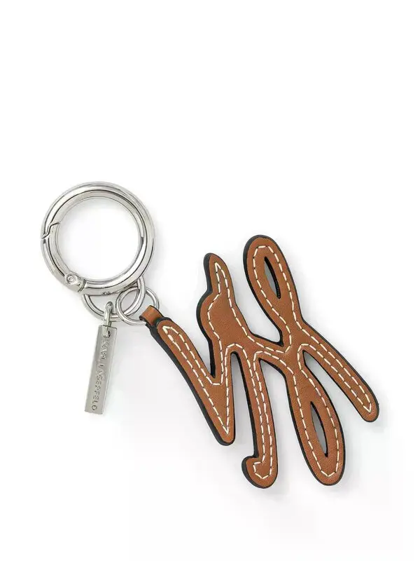 Karl Lagerfeld Autograph Keyring - Brown