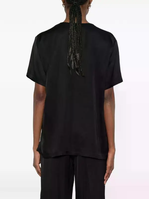 ERMANNO FIRENZE Floral-embroidery V-neck Top