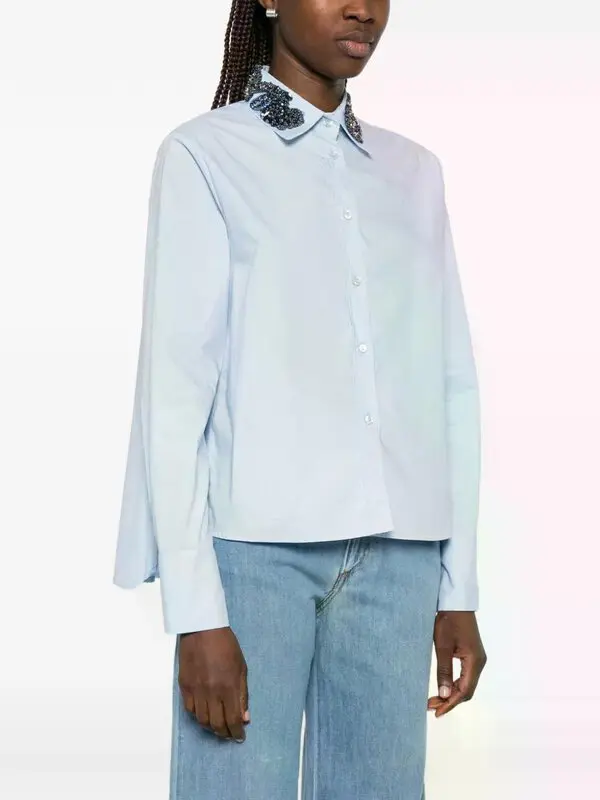 ERMANNO FIRENZE Beaded Ruffled Shirt