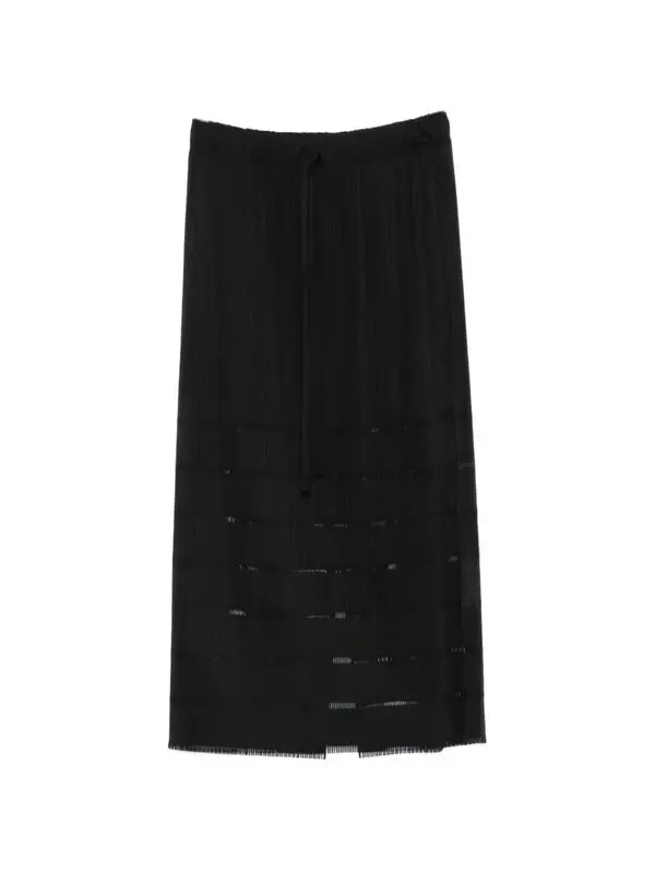 Issey Miyake Drawstring Pleated Midi Skirt