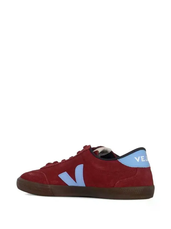 VEJA Volley Logo Suede Sneakers - Red