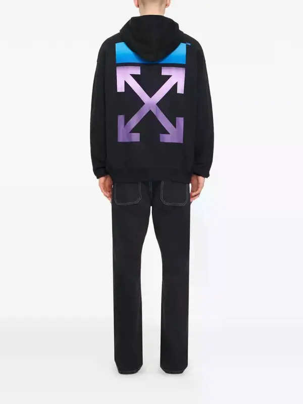 Off-White Gradient-logo Zip-up Hoodie