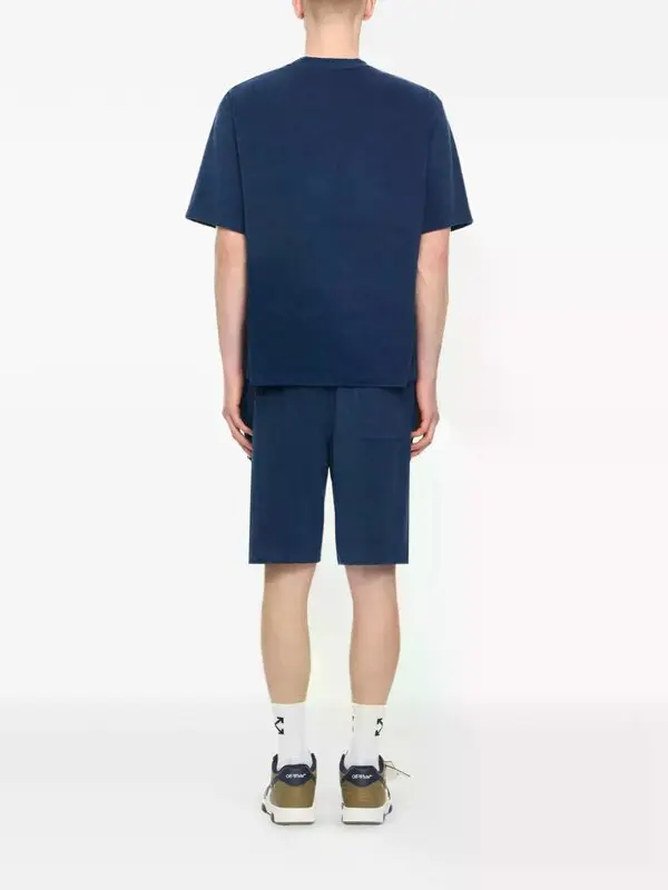 Off-White Logo-detail Terrycloth T-shirt - Blue