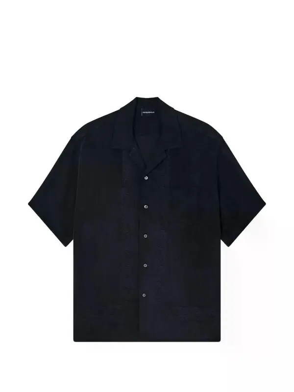 Emporio Armani Paisley Chest-pocket Shirt - Black