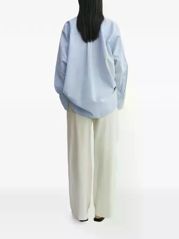 TOTEME Oversized Long Sleeve Shirt - Blue