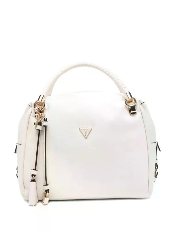 Guess Danya Leather Tote Bag - White