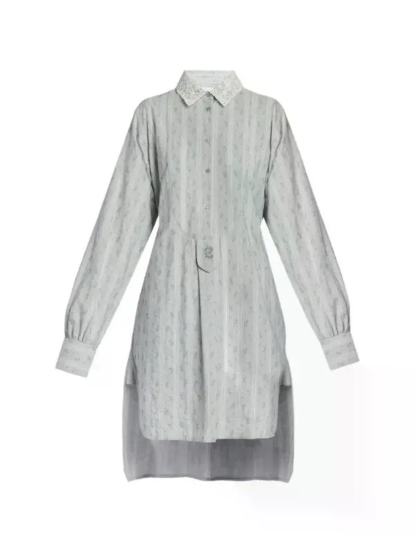 Erdem Striped Collared Dress