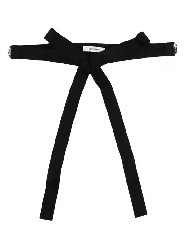 Dice Kayek Stud-embellished Tie Belt - Black