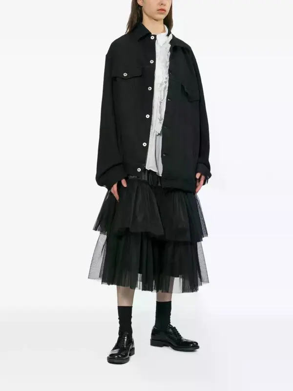 Comme Des Garçons Tiered Midi Skirt