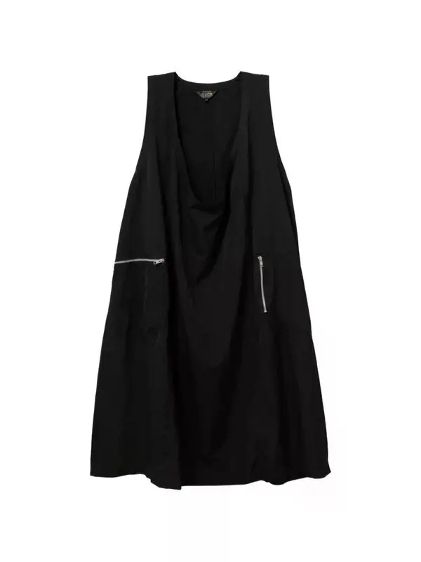Comme Des Garçons Panelled Midi Dress - Black