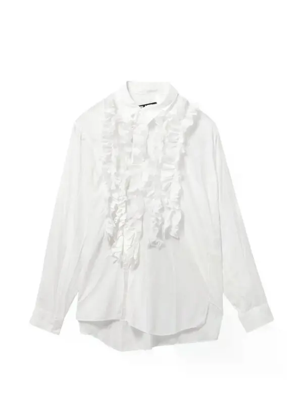 Comme Des Garçons Ruffled Long Sleeve Blouse
