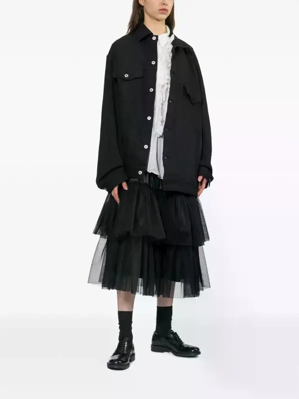 Comme Des Garçons Ruffled Long Sleeve Blouse