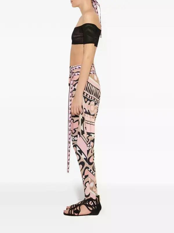 Emilio Pucci Flowing Printed Pants With Belt