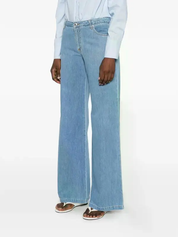 ERMANNO FIRENZE Five-pocket Wide Leg Jeans