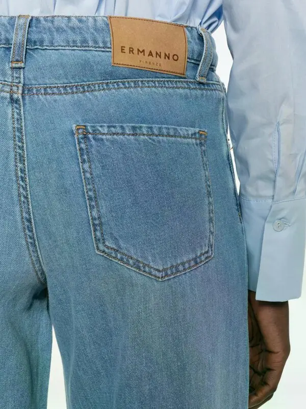 ERMANNO FIRENZE Five-pocket Wide Leg Jeans