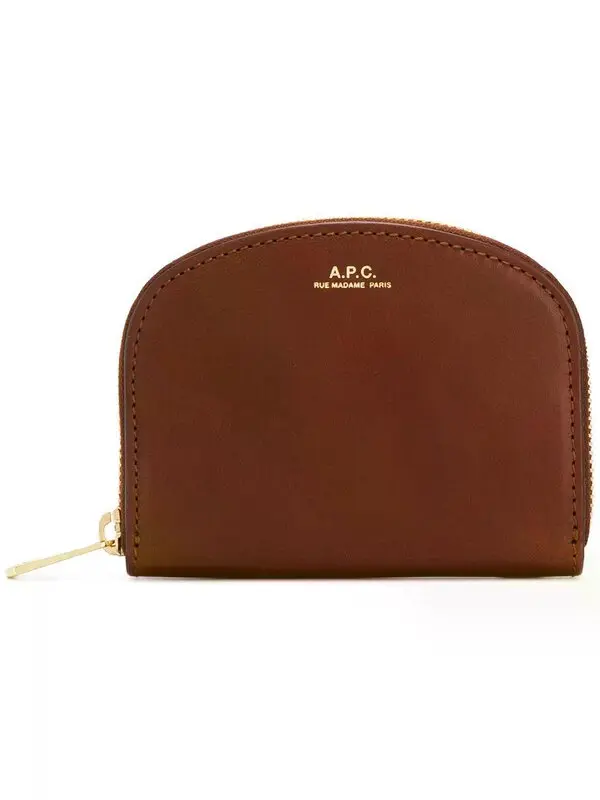 A.p.c. Zip Around Purse - Brown