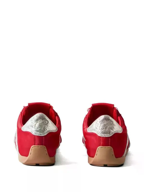 Claudie Pierlot Swing Striped Lace-up Sneakers - Red