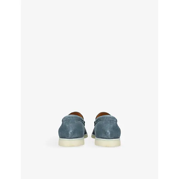 AURELIEN Yacht Suede Loafers - Teal