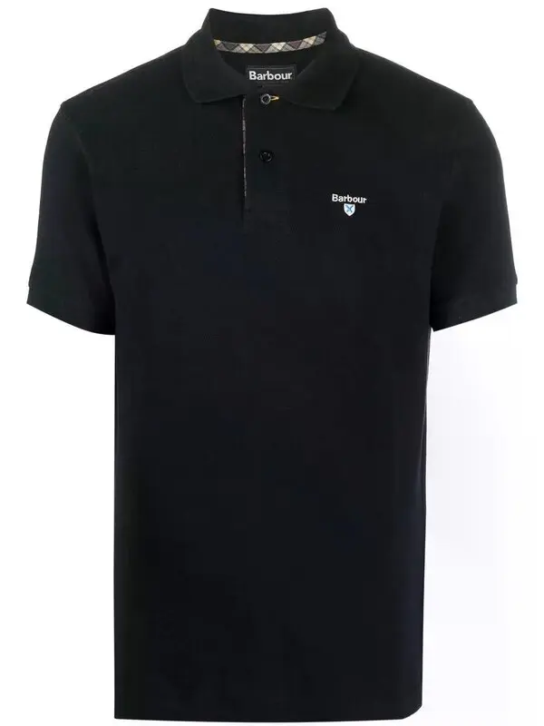 Barbour Logo Embroidered Polo Shirt - Black