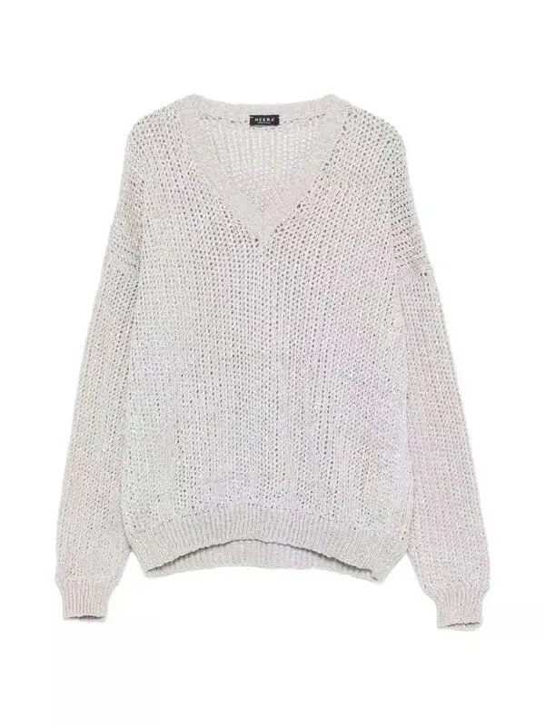 NEERA V-neck Long Sleeve Sweater