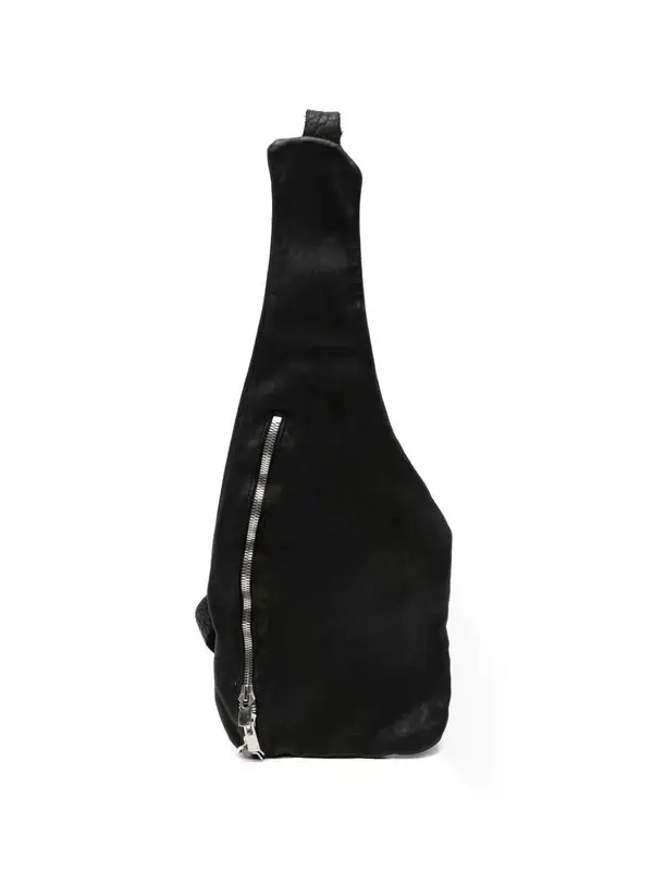 Guidi Leather Cross Body Bag - Black