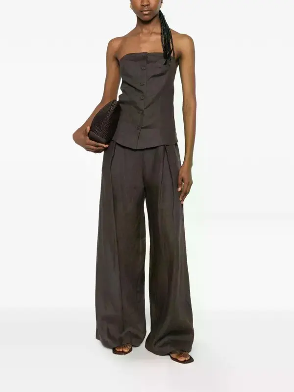 Sú Pleated Wide Leg Trousers