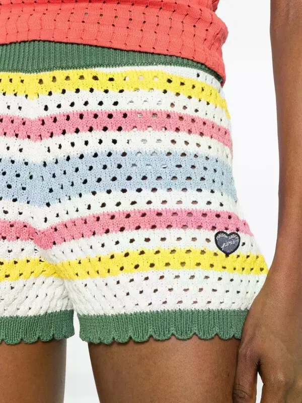 Maison Labiche Striped Knitted Shorts