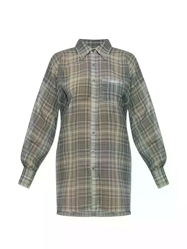 Coperni Plaid Shirt With Drawstring Waist