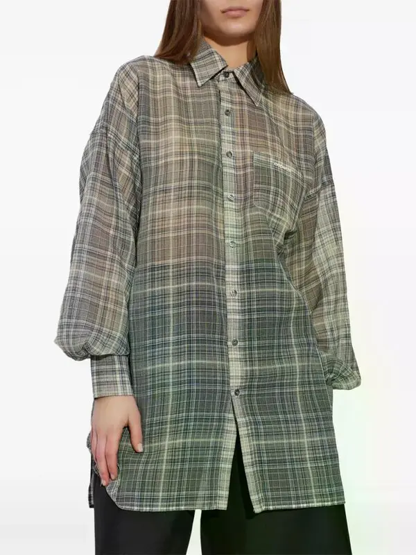 Coperni Plaid Shirt With Drawstring Waist