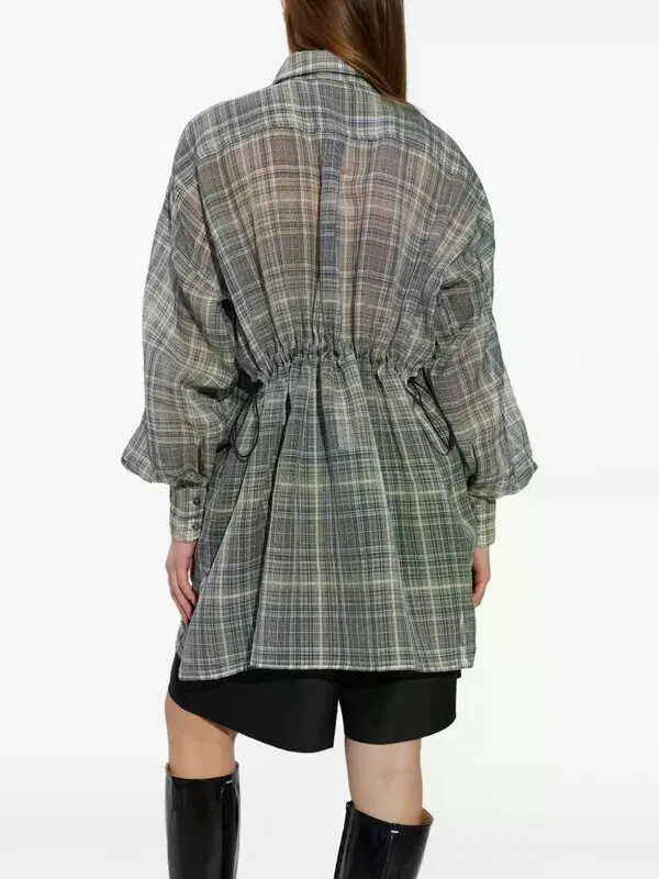 Coperni Plaid Shirt With Drawstring Waist