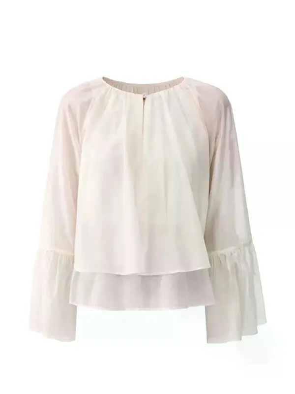 Liu Jo Bell-sleeve Layered Shirt - Neutrals