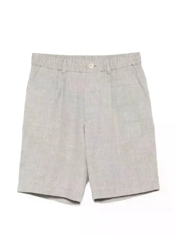 Brunello Cucinelli Herringbone Pleated Shorts