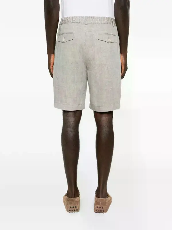 Brunello Cucinelli Herringbone Pleated Shorts