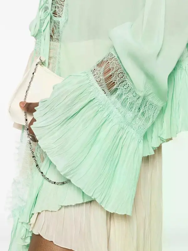 Blumarine Lace Ruffled Blouse