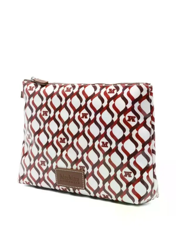 Max Mara Patterned Clutch With Wrist Strap